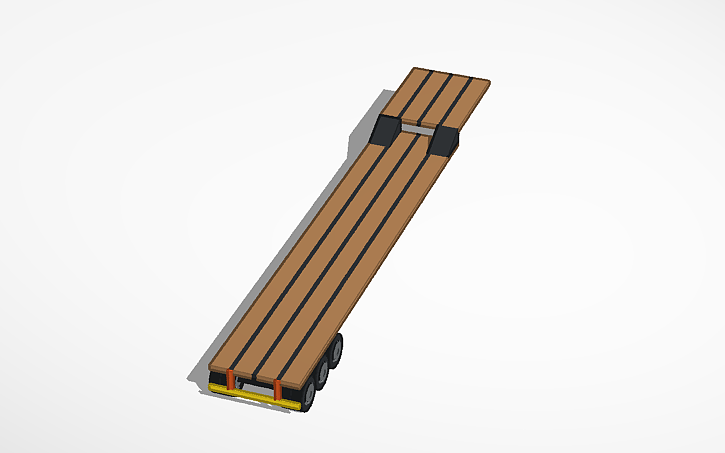 3D design semi trailer - Tinkercad