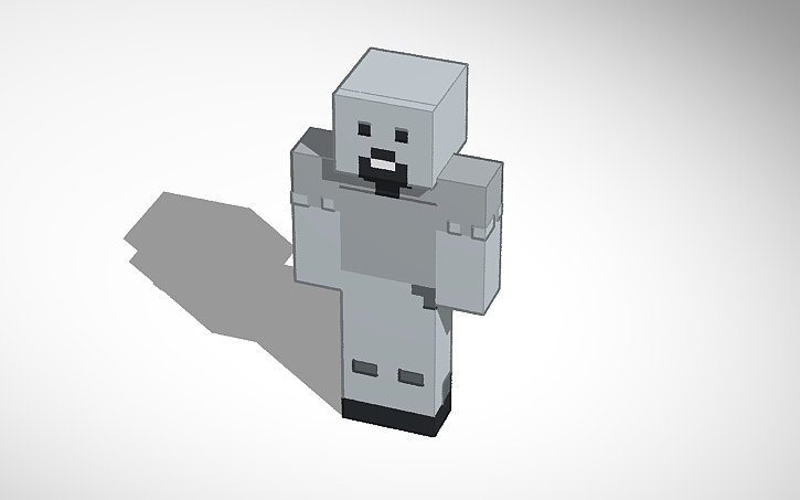 3D design Minecraft Notch Template - Tinkercad