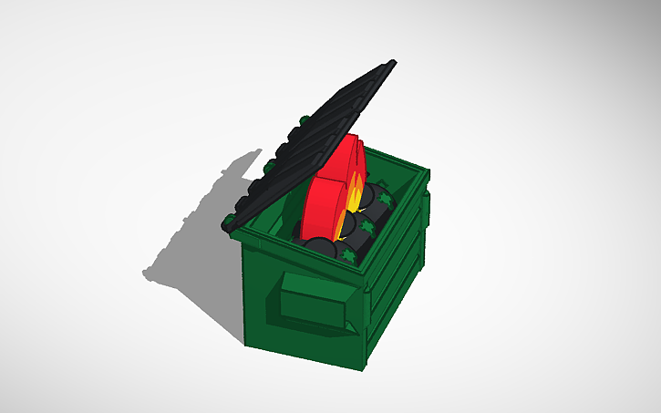 3D design Day 6 of TED: dumpster fire - Tinkercad