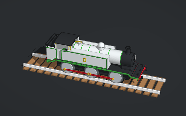 3D design OLD Timothy The Ghostly Tank Engine (Appearance) - Tinkercad