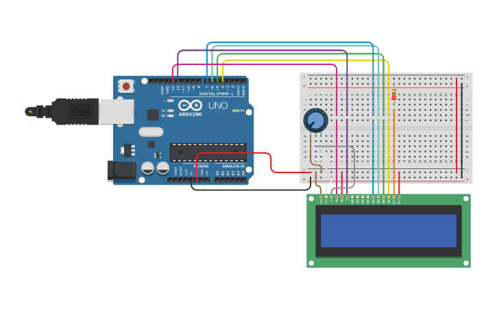 Circuit design Command lcd.clear () - Tinkercad