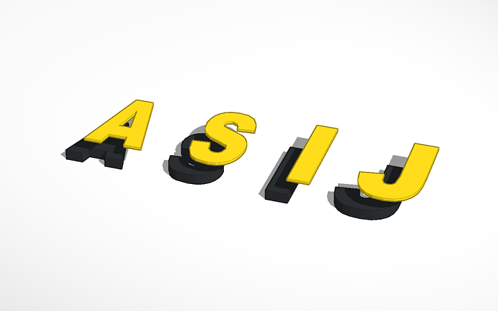 3D design ASIJ LOGO - Tinkercad