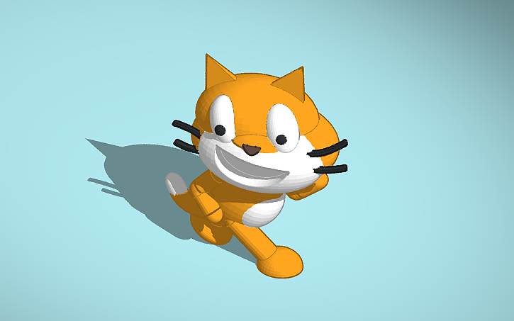 3D design Copy of Light Up a Story with Code Challenge: SCRATCH_CAT ...