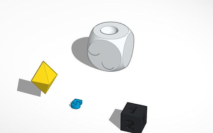 3D design dice - Tinkercad