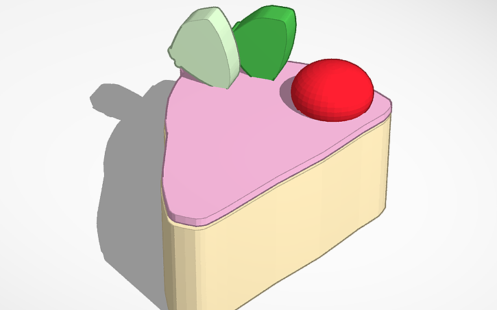 3D design Cake slice - Tinkercad