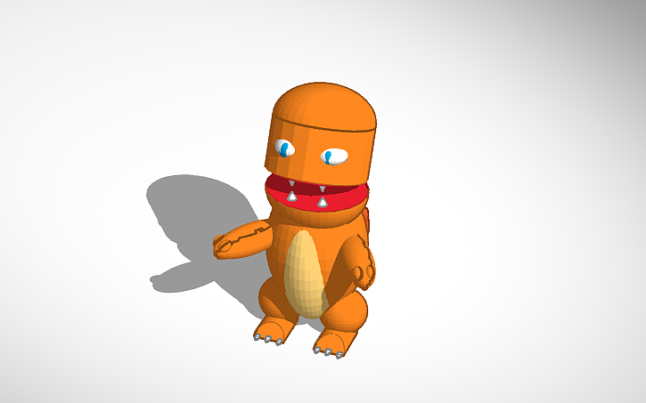 3D design Charmander (cursed) - Tinkercad