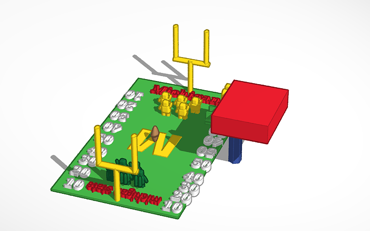 3D design Michigan vs Michigan state - Tinkercad