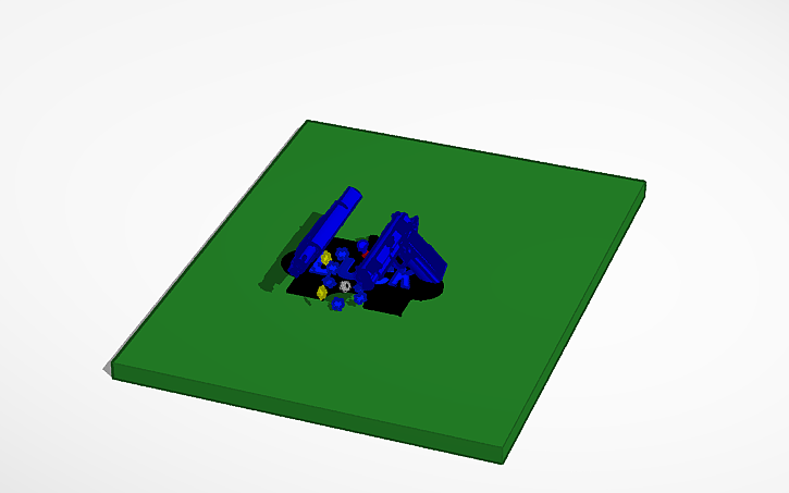 3D design two gun volley [based off of a blue lock manga panel - Tinkercad
