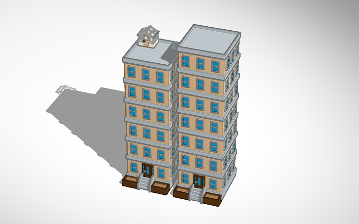 3D design Apartment Buildings - Tinkercad