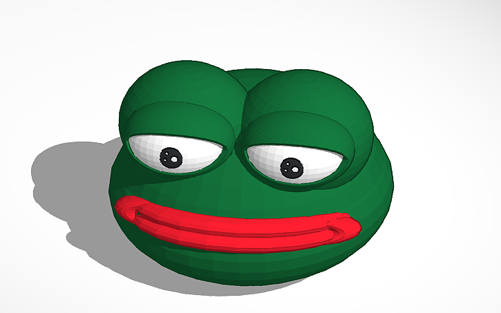3D design Meme head - Tinkercad