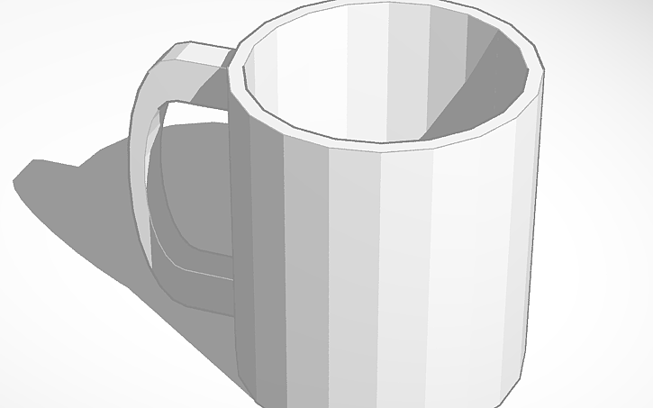 3D design simple coffee mug - Tinkercad
