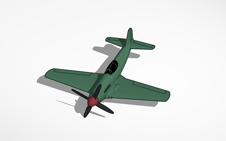 3D design Fighter Plane - Tinkercad