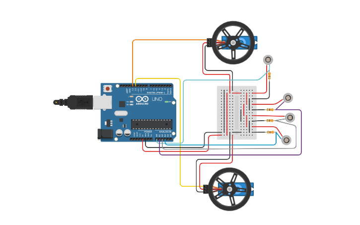 Circuit design Group 3 ELEC1601 Bot - Tinkercad