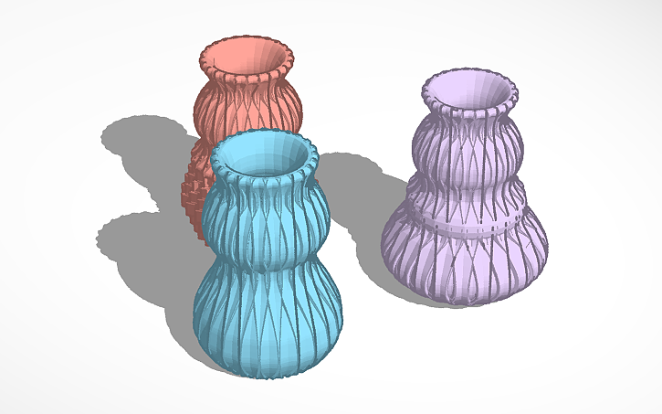 3D design All vases - Tinkercad