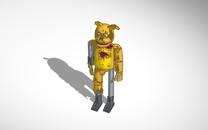 3D design ignited springtrap - Tinkercad