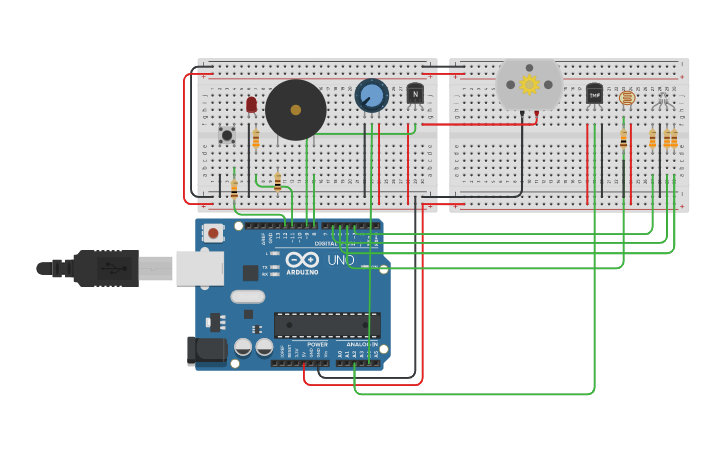 Circuit design Arduino Basics Summative Project - Tinkercad