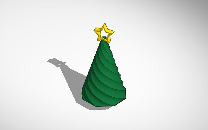 3D design Christmas tree ornament - Tinkercad