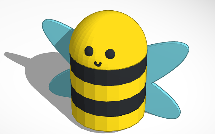 3D design Little cute bee - Tinkercad