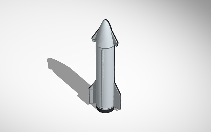 3D design starship 1:225 scale - Tinkercad