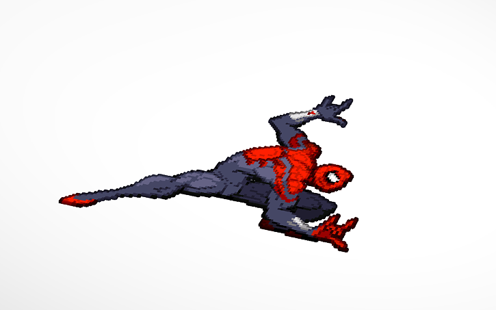 3D design Spiderman Pixel Art - Tinkercad