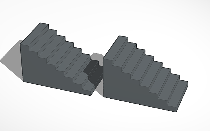 3D design oo gauge steps for platform - Tinkercad