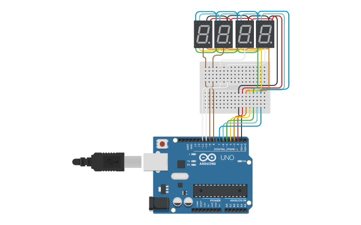 Circuit design Reloj con arduino - Tinkercad