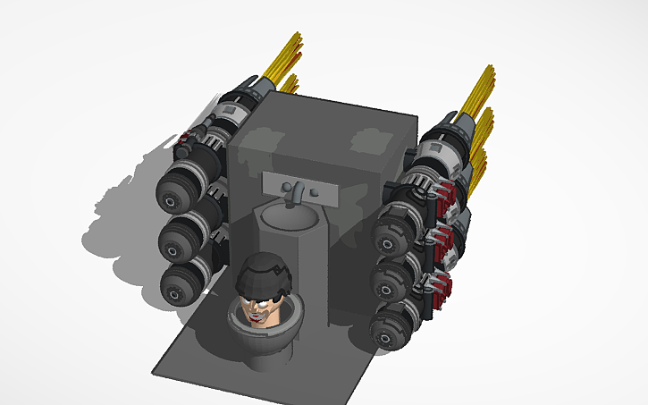 3D design Rocket Toilet /V3/ - Tinkercad