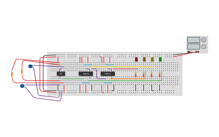 Circuit design 1.2.5. clock signal - Tinkercad