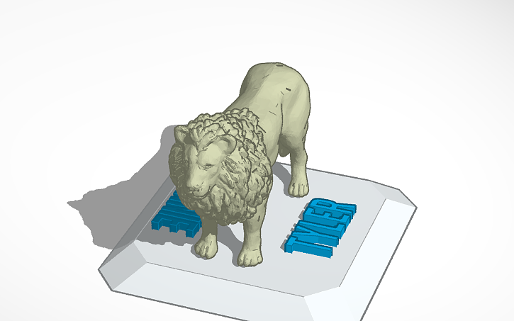 3D design lion - Tinkercad