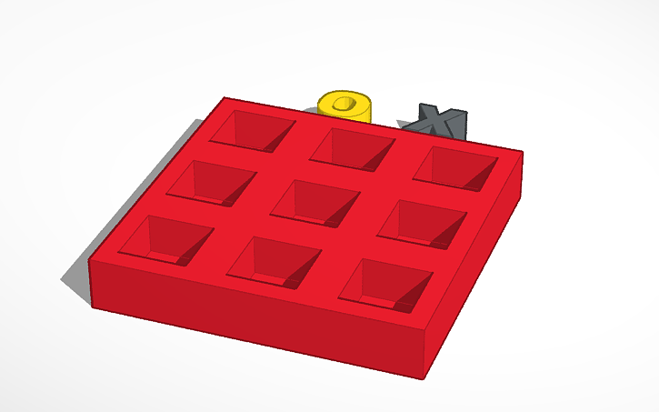 3D design Tic-Tac-Toe - Tinkercad