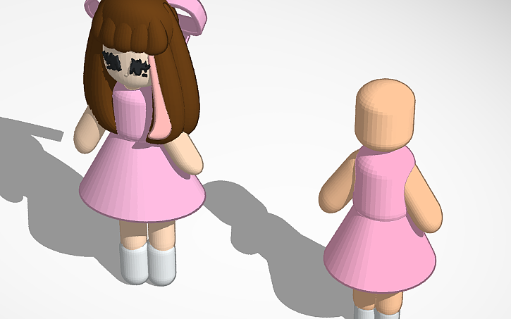3d Design Cute Girl Tinkercad
