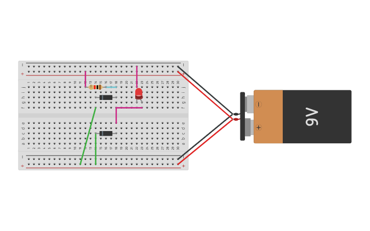 Circuit design AND GATE USING DIODE - Tinkercad