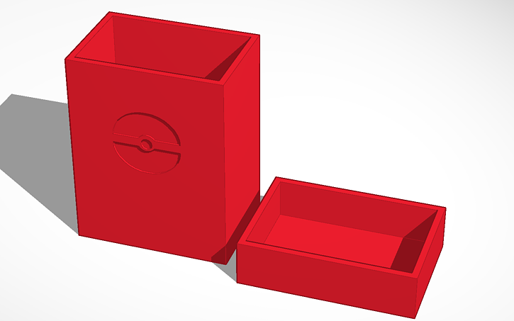 3D design Pokemon Card Box - Tinkercad