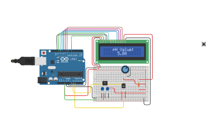 Circuit design ph sensor - Tinkercad