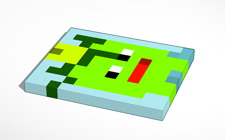 3D design smoliv pixel art - Tinkercad