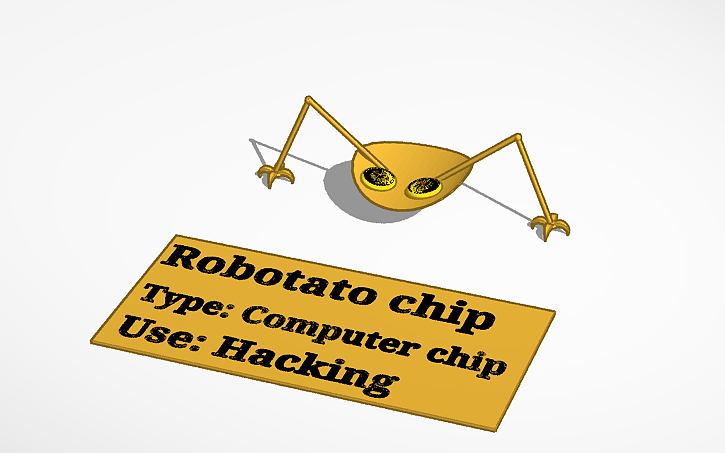 3D design chip chip - Tinkercad