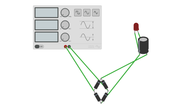 Circuit design Diode Rectifier - Tinkercad