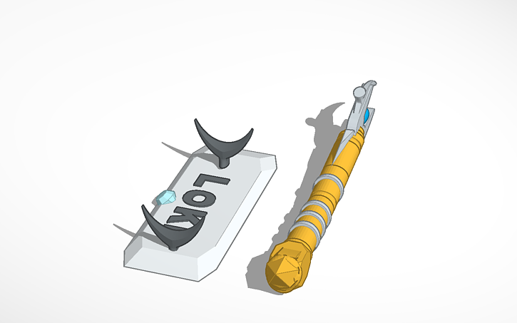 3D design loki staff - Tinkercad