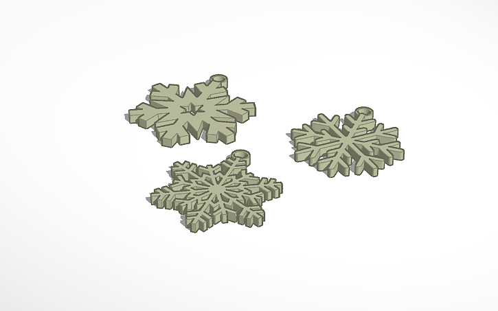 3D design Small Snowflakes - Tinkercad