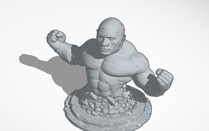 3D design dwayne the rock johnson - Tinkercad