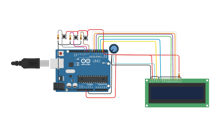 Circuit design Clock with date - Tinkercad