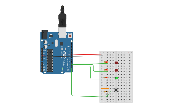Circuit design Interfaz de Nave Espacial - Tinkercad