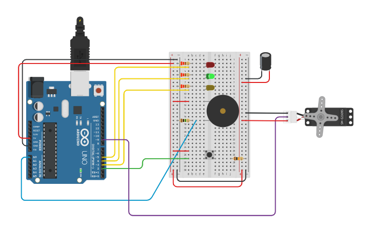 Circuit design Arduino Project #12 - Knock Lock by Tuan Khai Tran ...