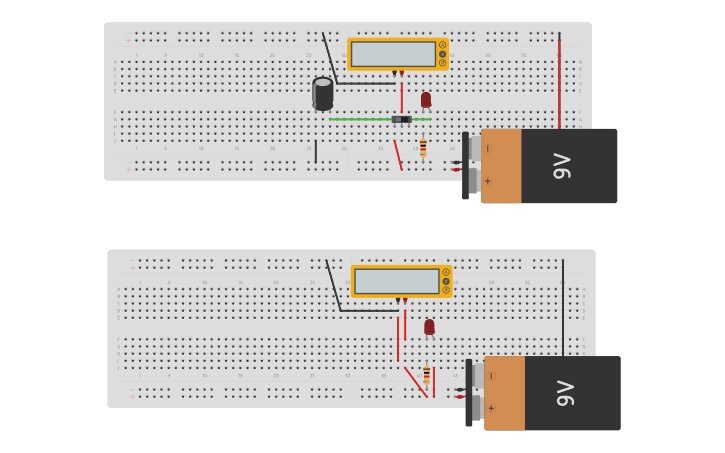 Circuit design CAPACITOR - Tinkercad