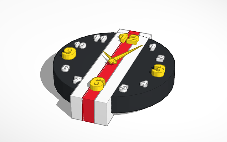 3D design Clock - Tinkercad