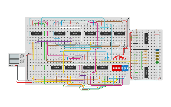 Circuit design 8:3 Priority Encoder(74LS148 ) - Tinkercad