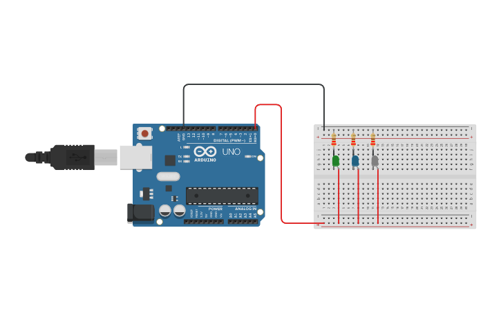 Circuit design PARALLEL CONNECTION - Tinkercad