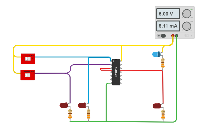 Circuit design And Gate - Tinkercad