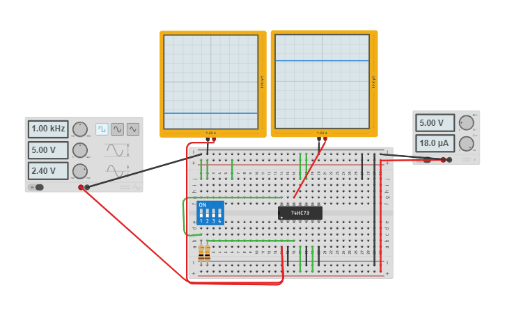 Circuit design FLIP-FLOP - Tinkercad