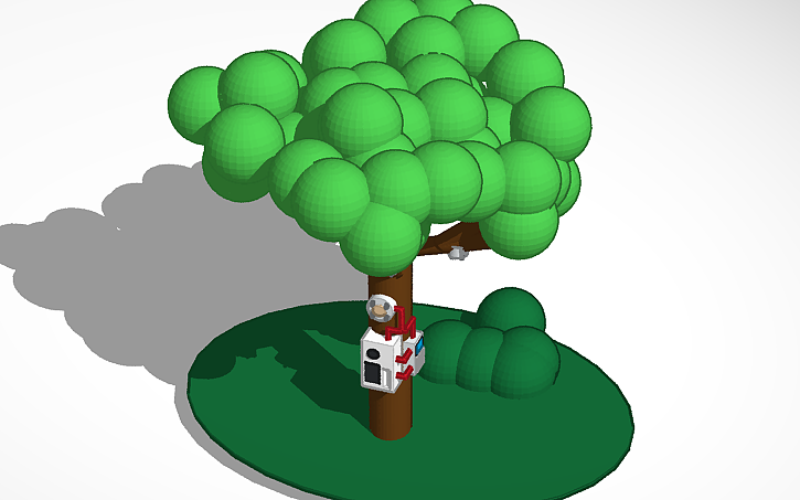 3D design piezoelectric tree - Tinkercad